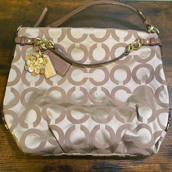 Coach | Bags | Coach Signature Tan Tote Bag | Poshmark